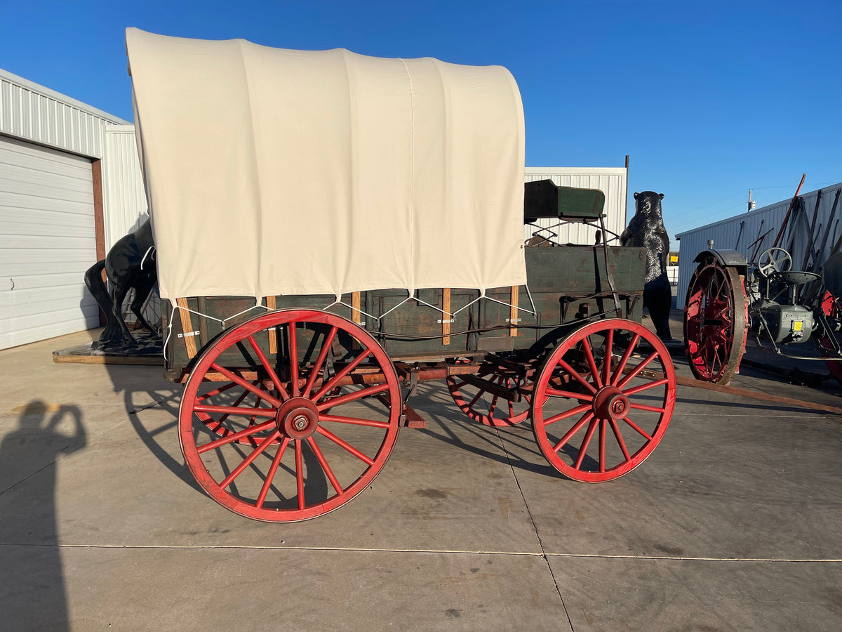 XSOLD*Covered Weber High Wheel Display Wagon – Doyle's Wagons