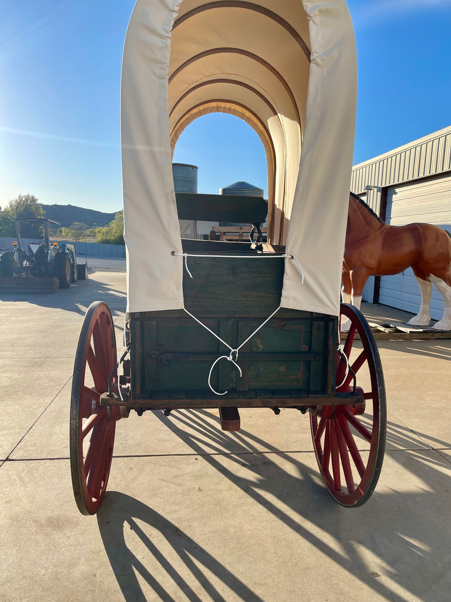 XSOLD*Covered Weber High Wheel Display Wagon – Doyle's Wagons