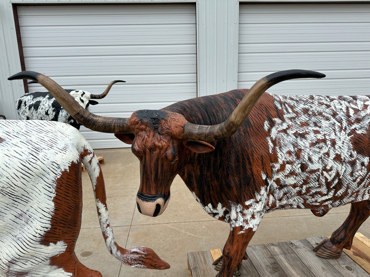 SOLD*Life Size Longhorn Statue #3 – Doyle's Wagons