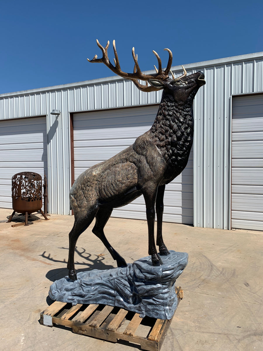 SOLD*Life Size Elk Statue Custom Paint – Doyle's Wagons